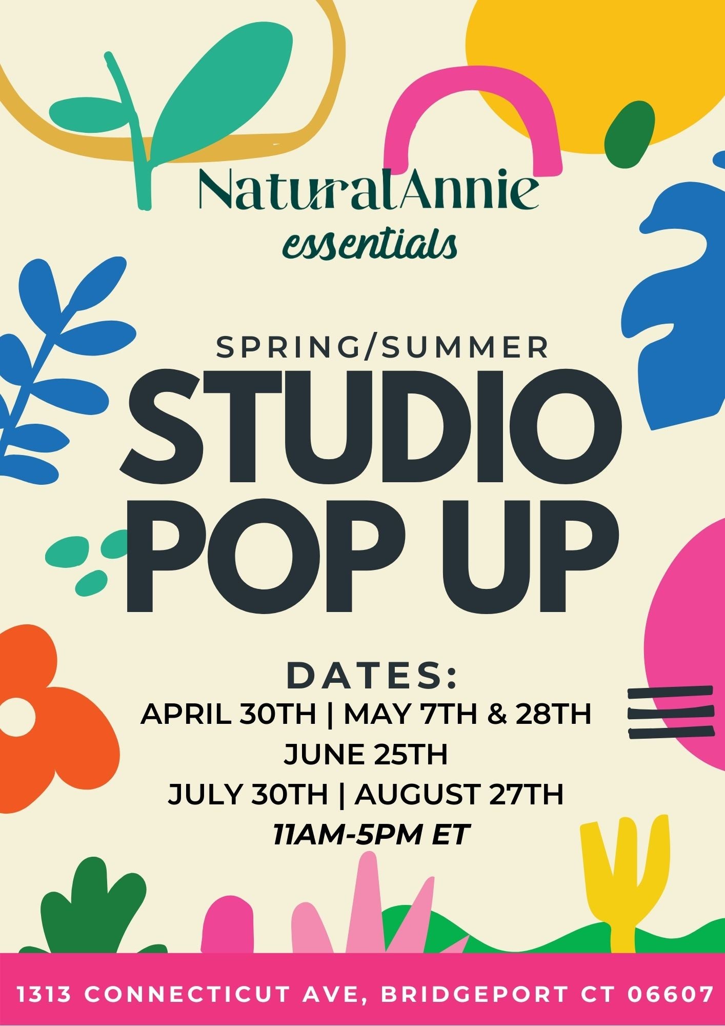 Spring/Summer Studio Pop Up Shop